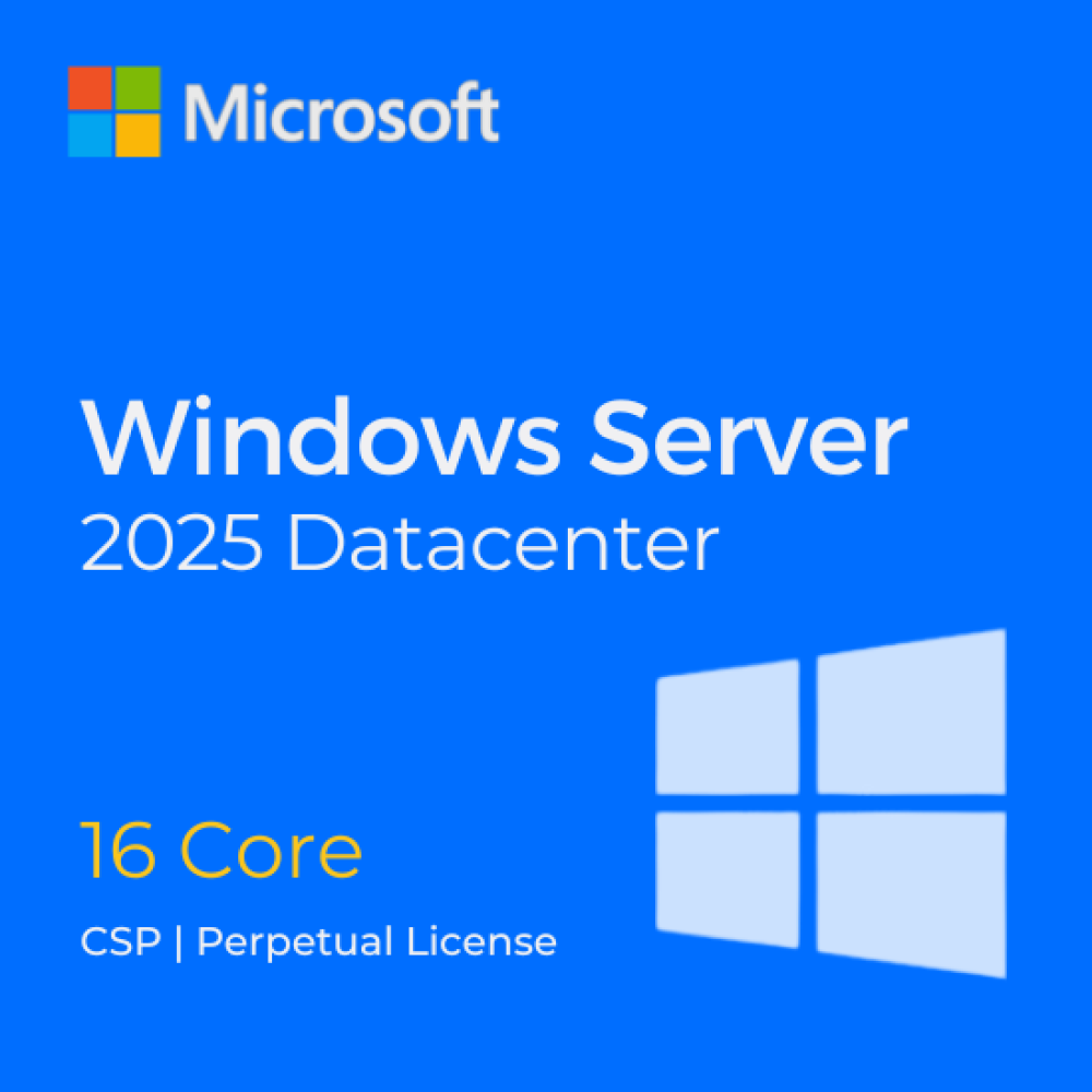 Microsoft Windows Server 2025 Datacenter (16 Core License Pack) (CSP ...