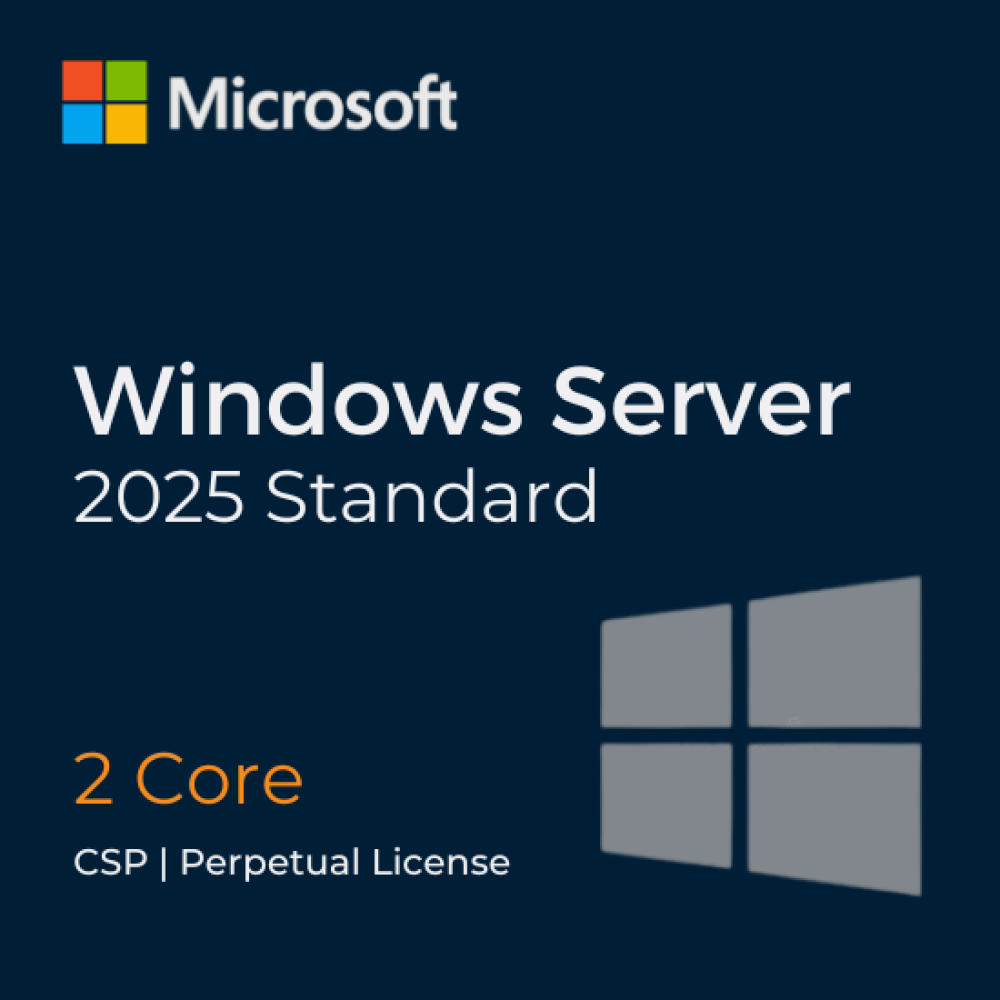 Microsoft Windows Server 2025 Standard (2 Core License Pack) (CSP ...
